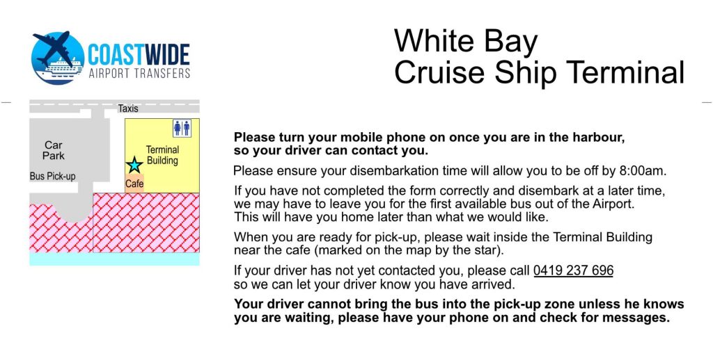 Cruise Ship Transfer | Coastwide Airport Transfers Sydney